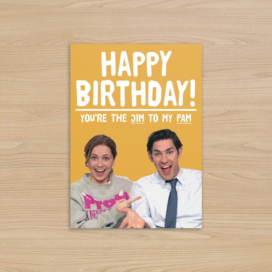 Jim & Pam Birthday Card | the Office US Birthday Card | You're the Jim ...