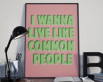Common People Poster | Etsy