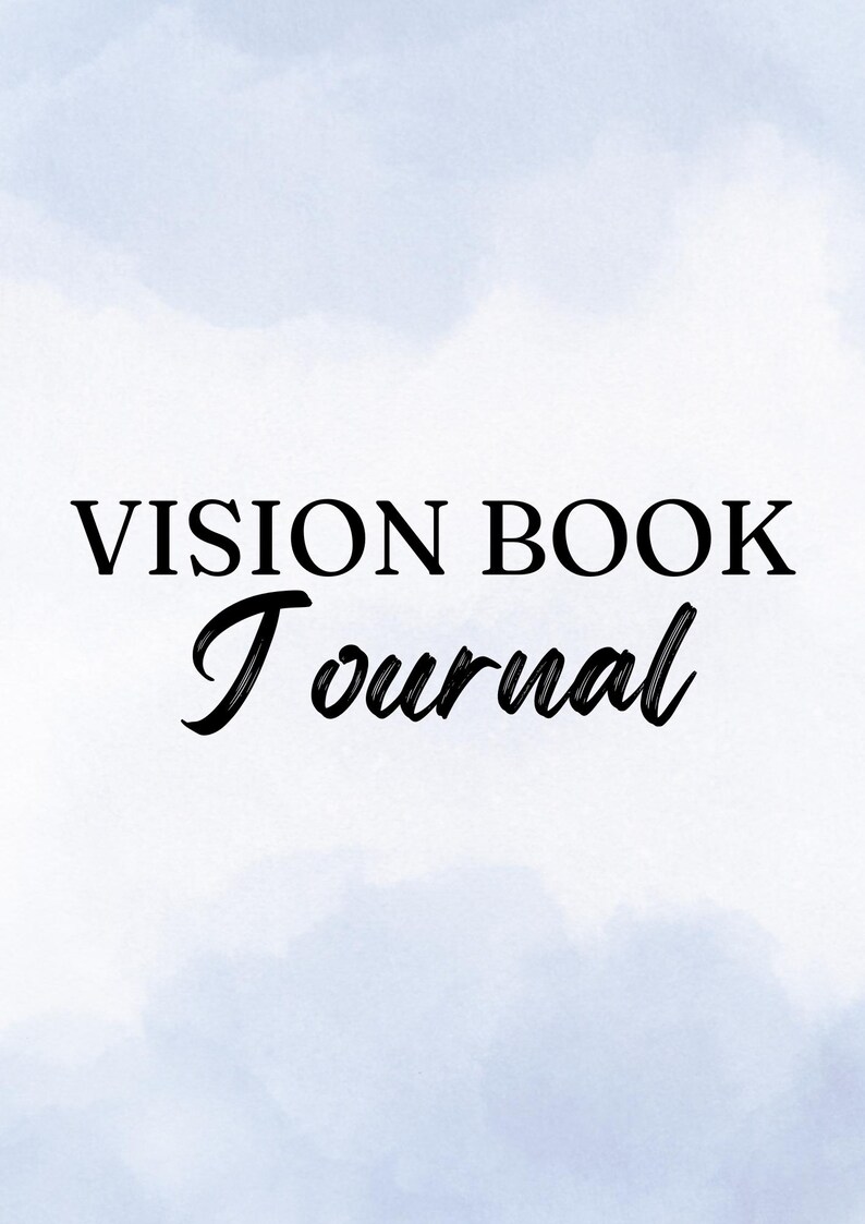 Editable Vision Book Journal - Digital Printable | Manifest Your Dreams ...