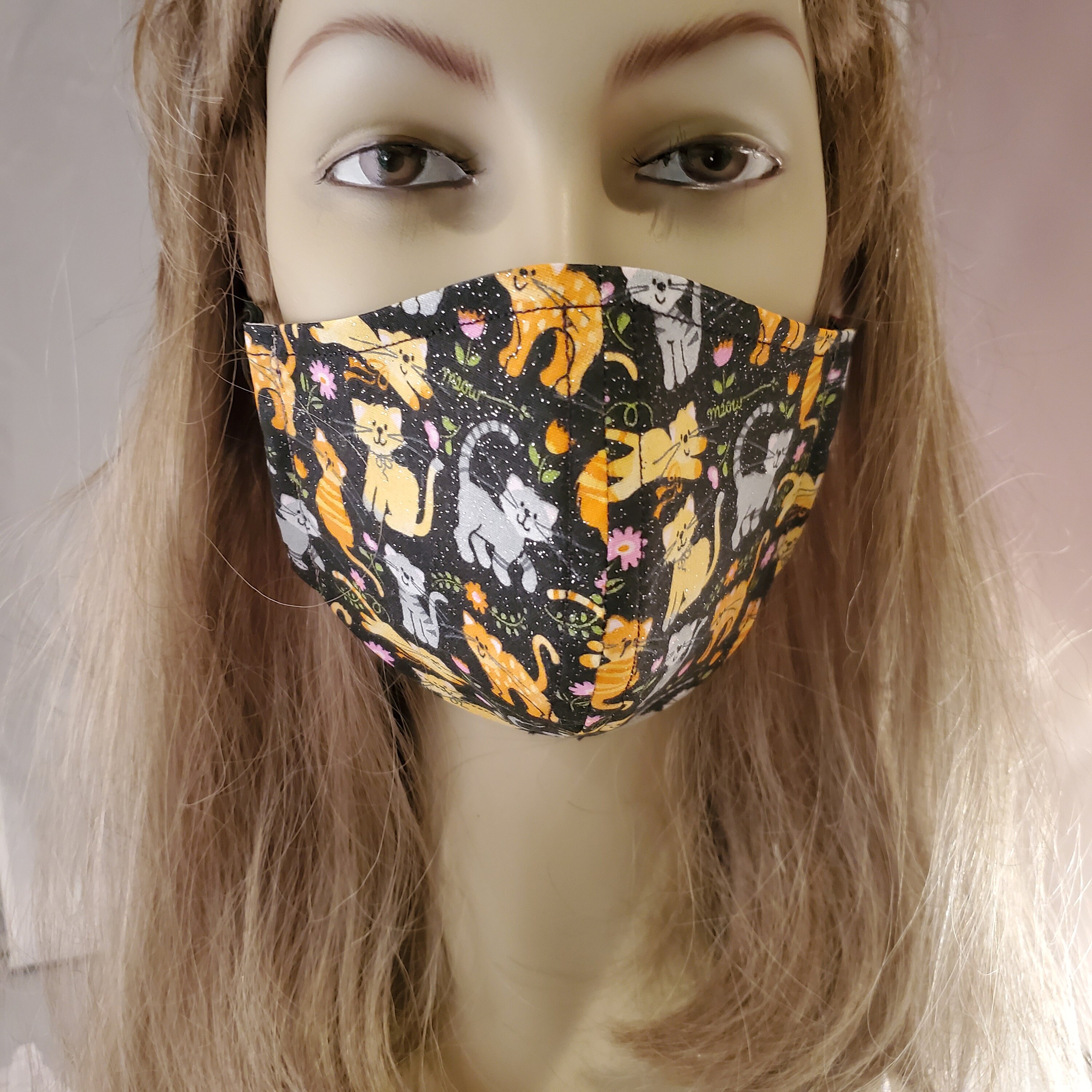 Cat Face Mask-Orange Tabby Cat-Gray Cat-Kitten Face Mask | Etsy