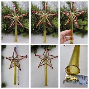 Vintage Christmas Star Toppers Antique Glass Decoration Ornaments - Etsy