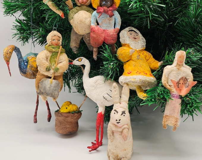 Beautiful Traditional Characters Cotton Spun Christmas Vintage ...