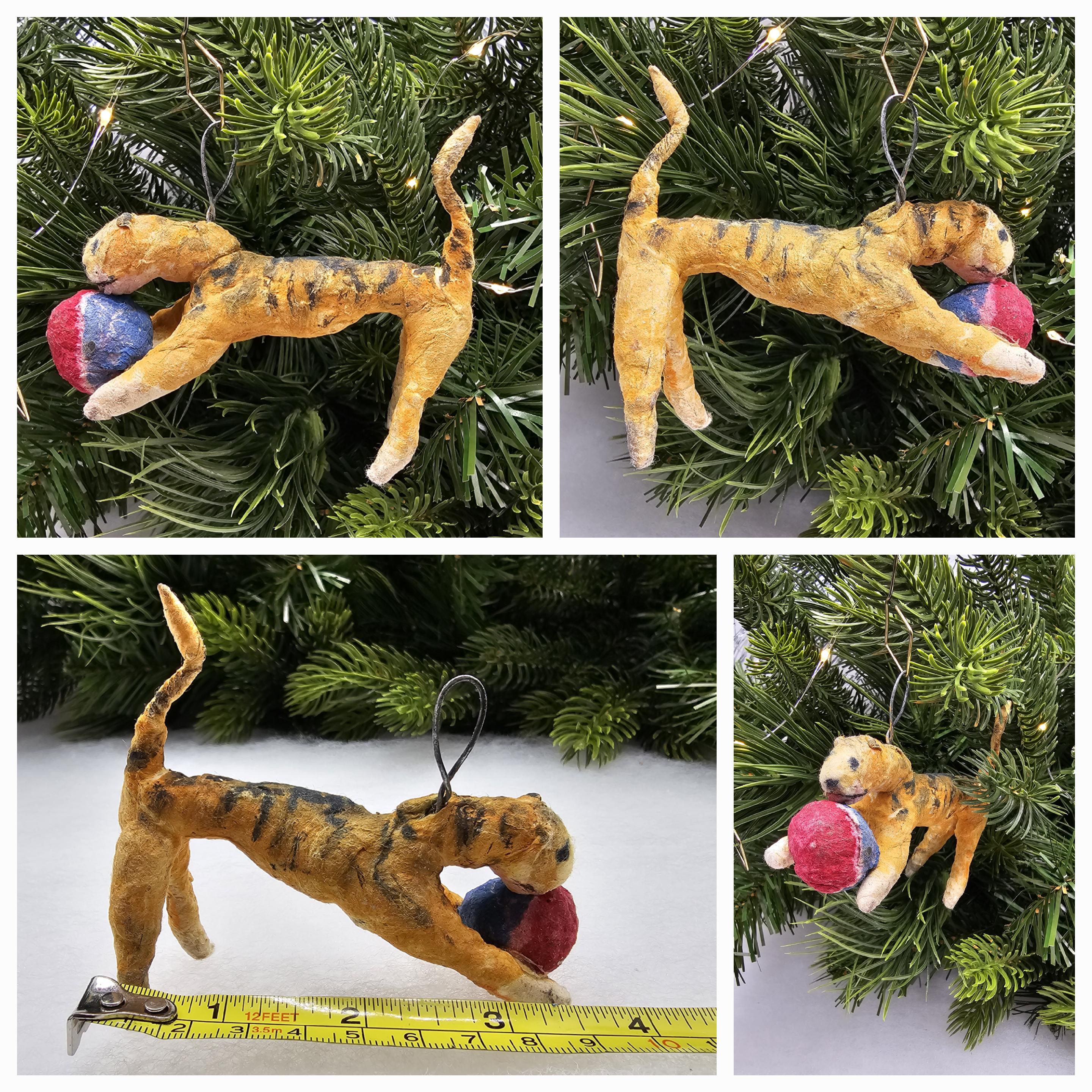 Circus Actors Characters Cotton Spun Christmas Ornaments Vintage ...