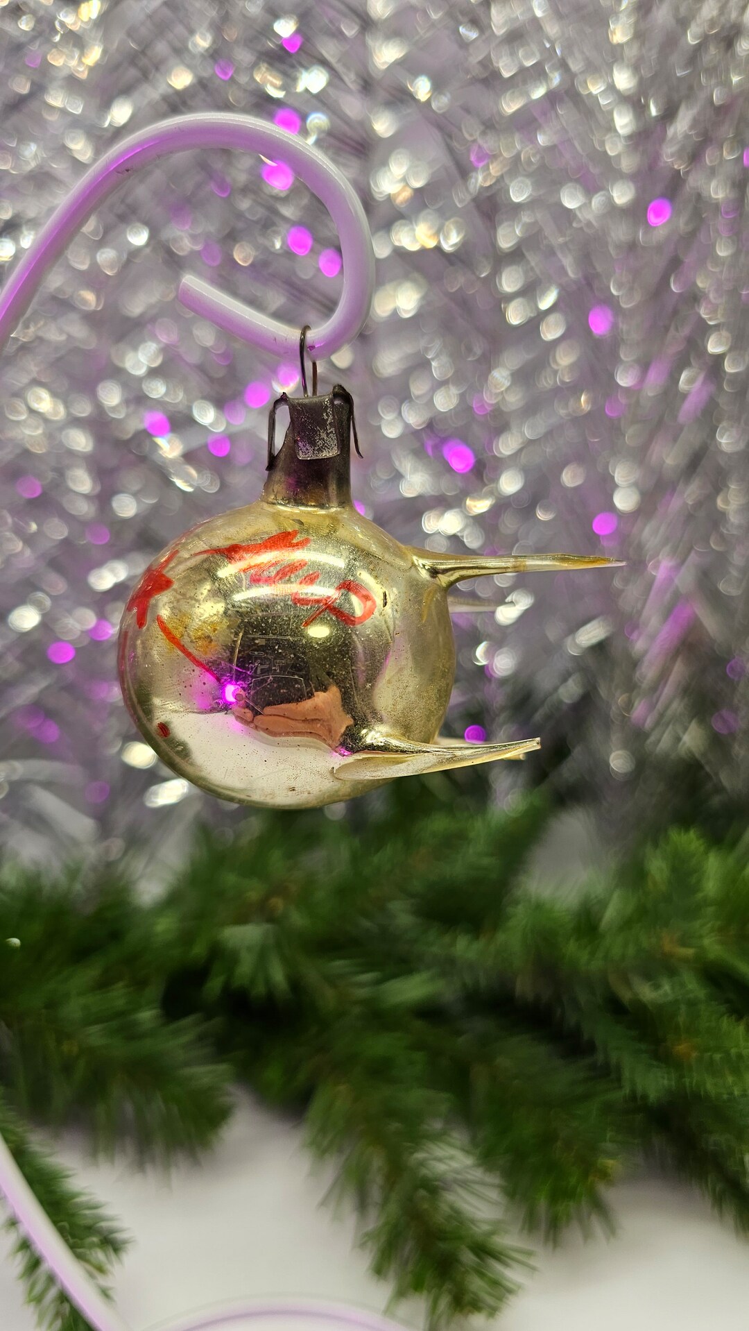 1960 Spacecraft Sputnik Satellite Christmas Decoration Glass Extra Rare ...