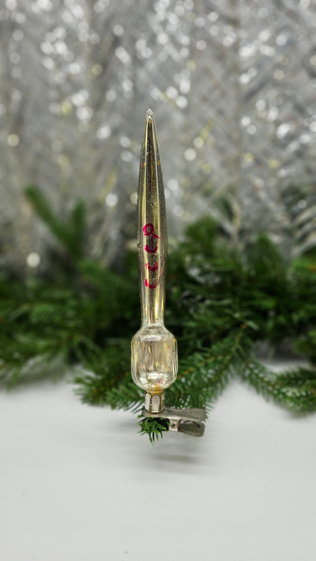1960s Spacecraft Rocket Catalogue Christmas Decor Glass Extra Rare CCCP ...