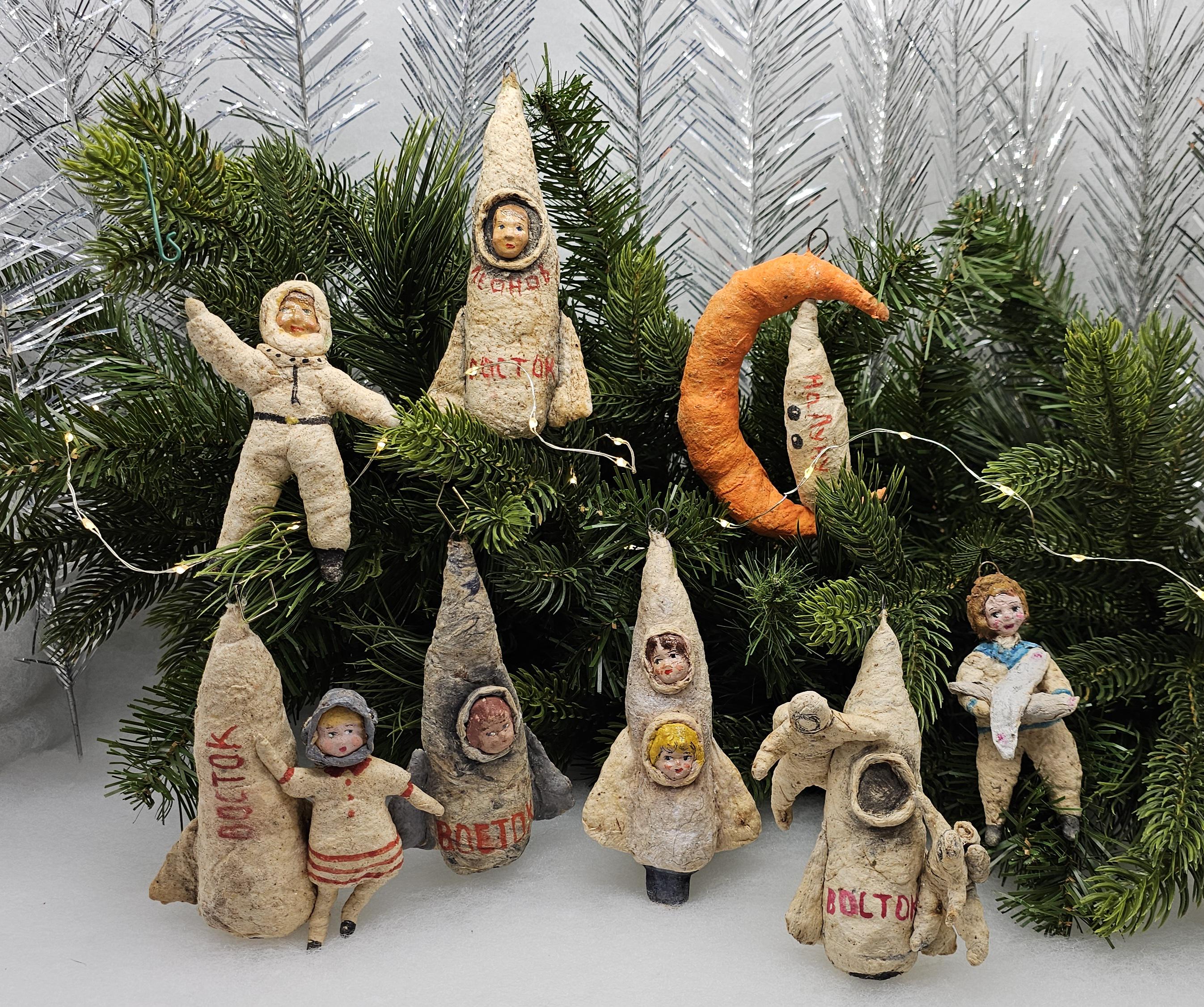 Space Exploration Traditional Characters Cotton Spun Christmas Vintage ...