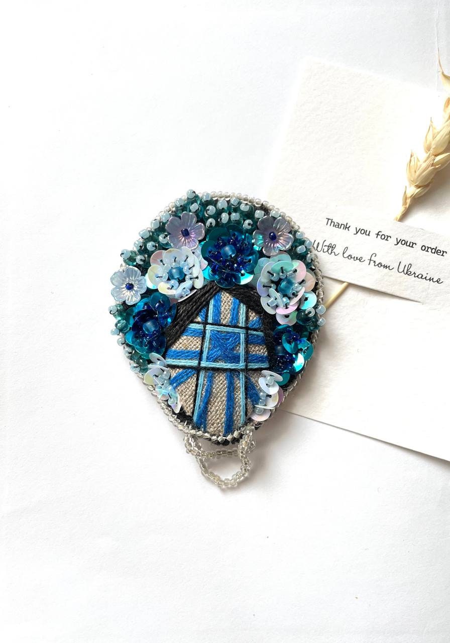 Brooch Doll Motanka , Brooch Handmade From Beads, Brooch From Ukraine ...