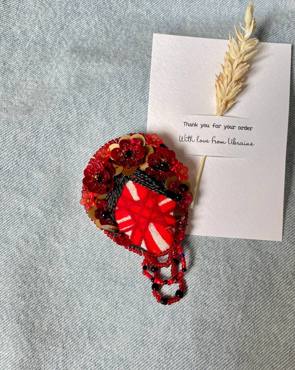 Brooch Doll Motanka , Brooch Handmade From Beads, Brooch From Ukraine ...