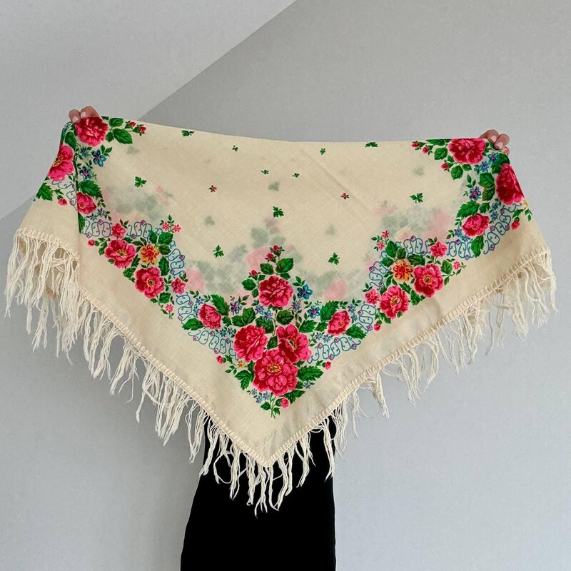 Babushka Scarf - Etsy