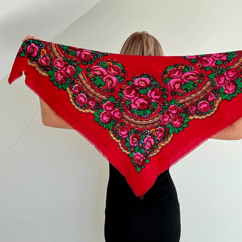 Babushka Scarf - Etsy