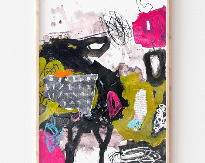 Six Collaged Cubes, Art Cubes, Collaged Blocks, Collage on Wood - Etsy