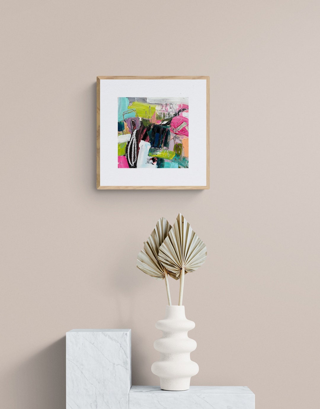 Original Abstract, Mini Painting, Painting on Paper, Small Abstract ...