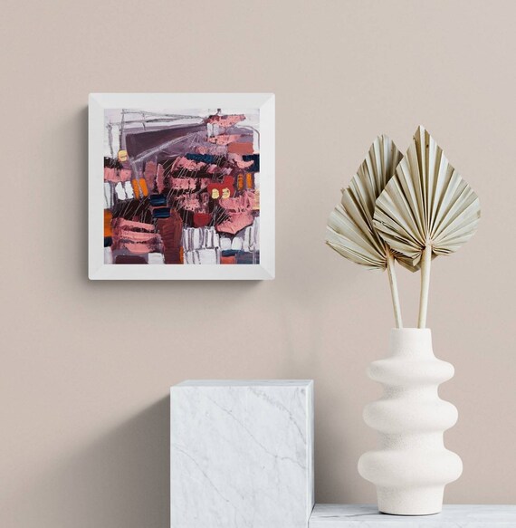 Small Original Abstract Painting on Canvas Modern Artwork | Etsy