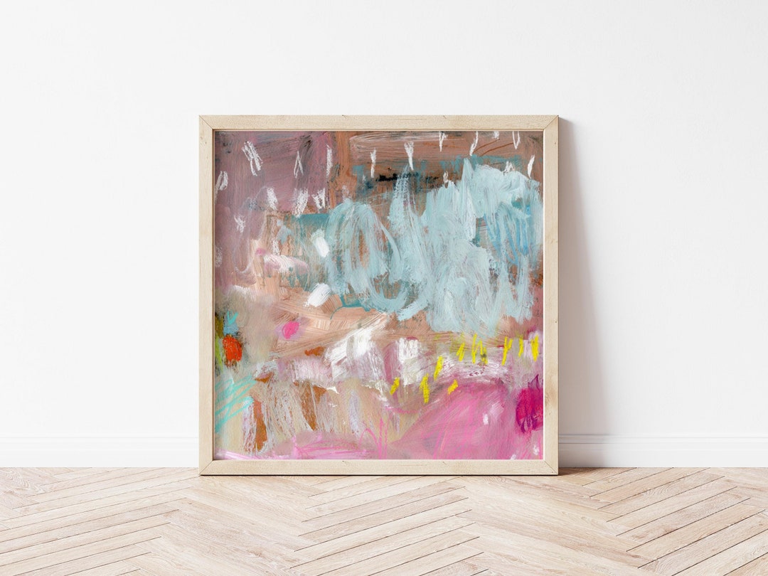 Digital Download Abstract Printable, Modern Square Print, Mint Green ...