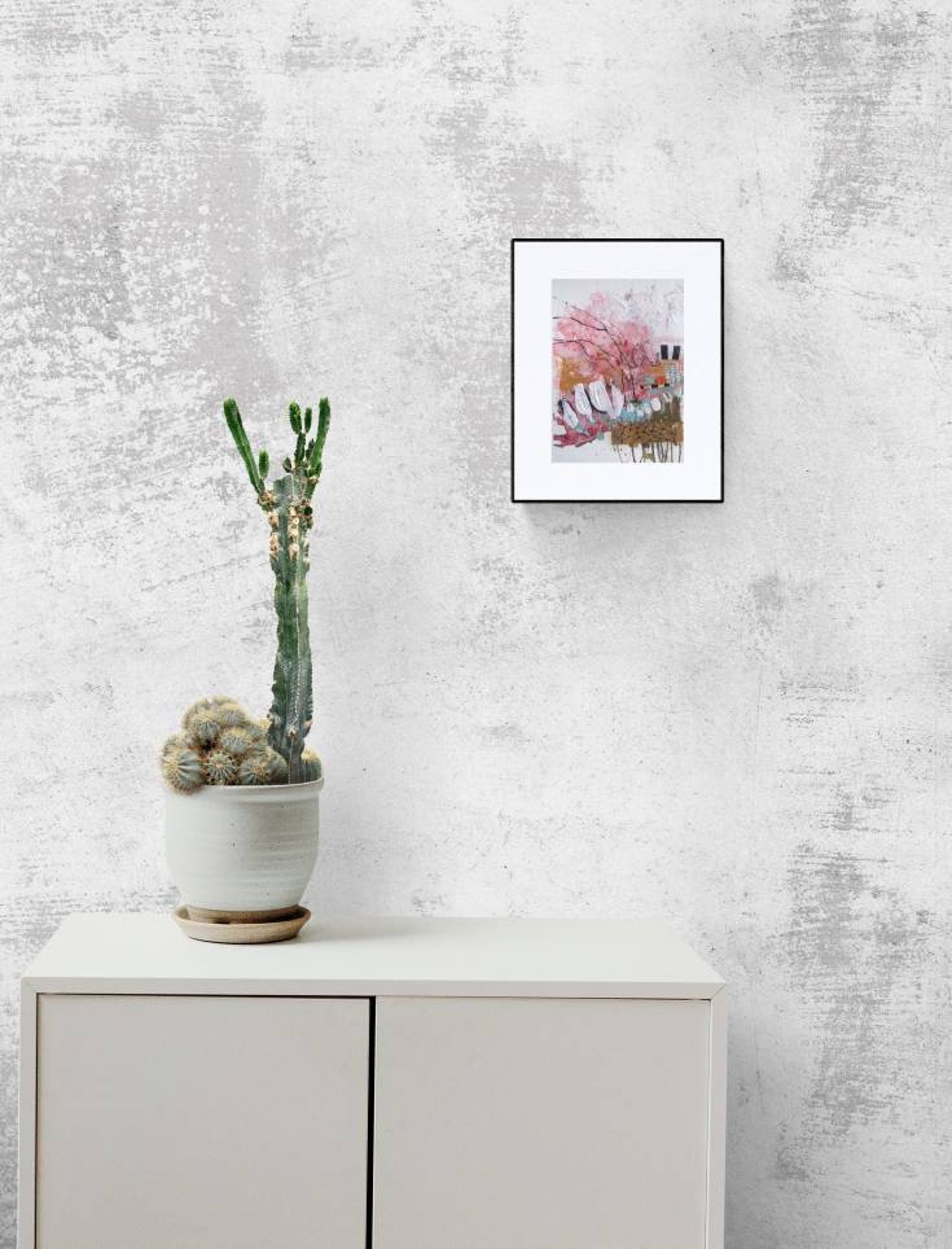 Original Small Abstract Painting on Paper Made With Acrylic - Etsy