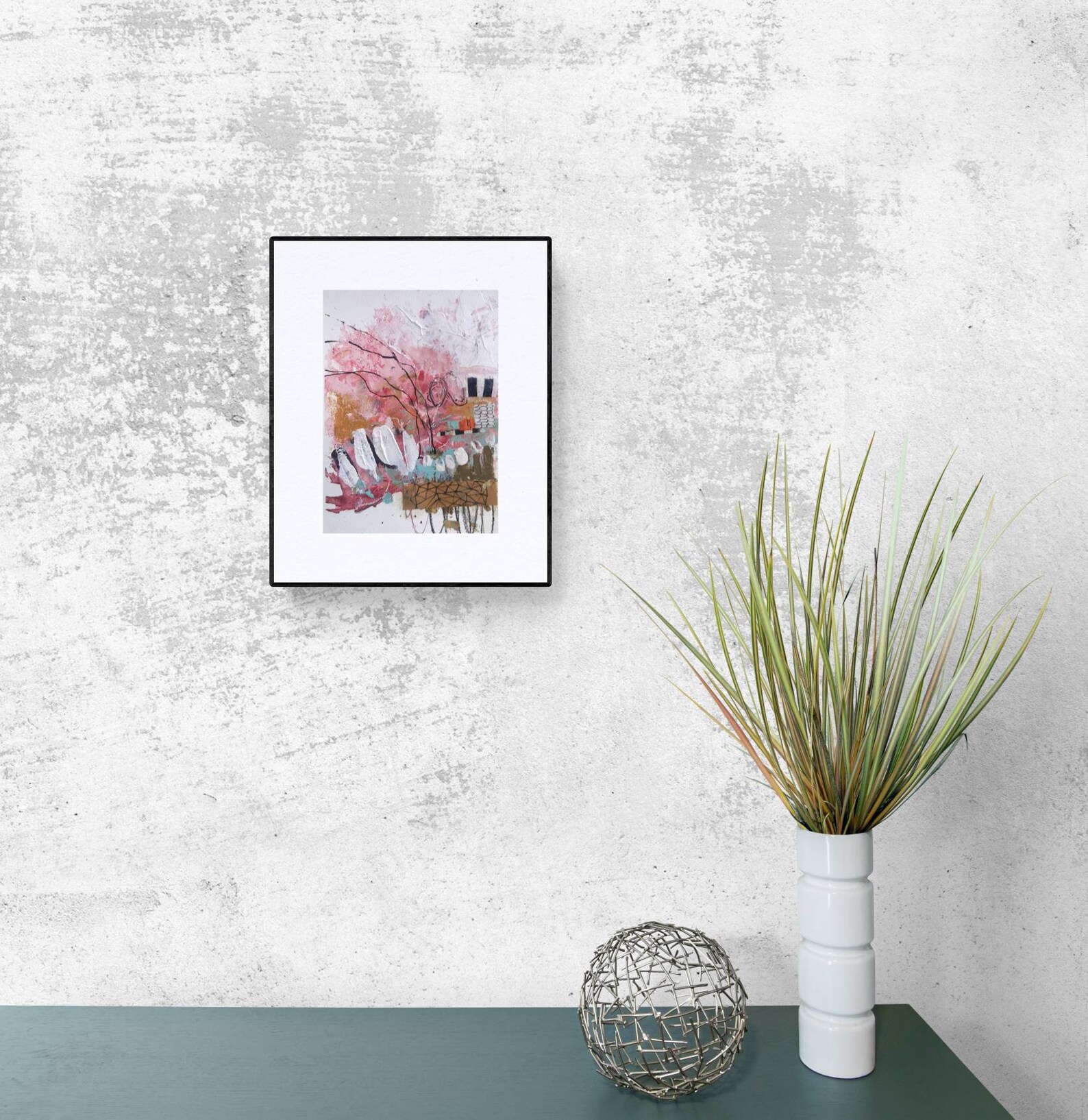 Original Small Abstract Painting on Paper Made With Acrylic - Etsy