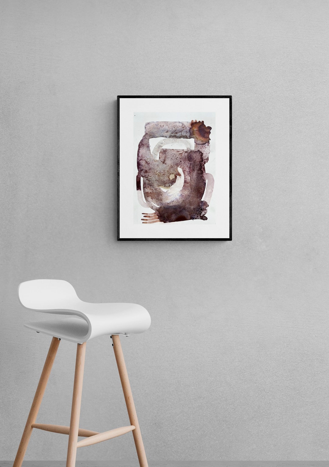 Abstract Watercolor Painting on Paper, A3 Size Artwork, Original ...