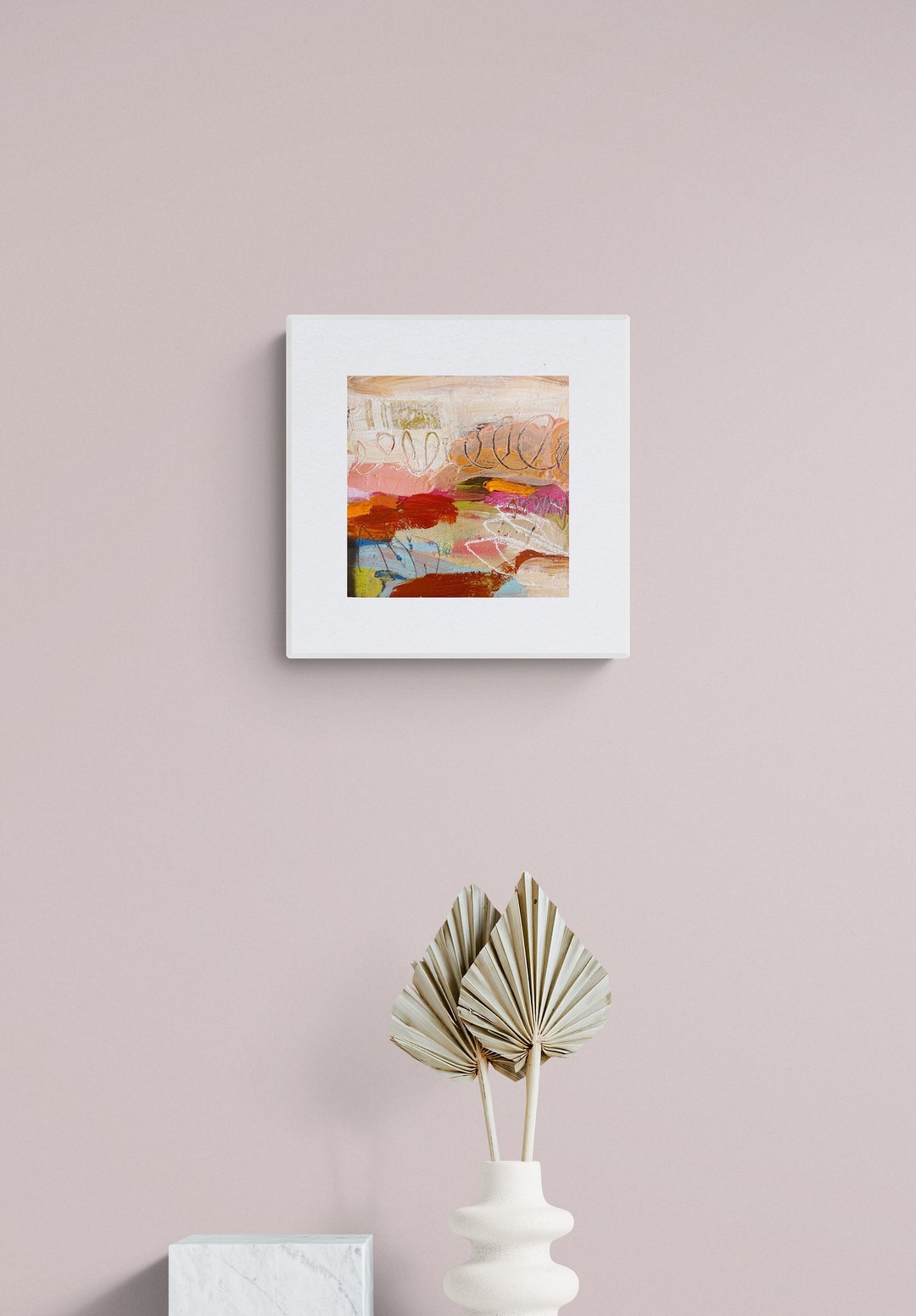 Original Abstract, Mini Painting, Painting on Paper, Small Abstract ...