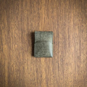 Minimalist Leather Card Wallet, Tuscan Leather, Slim Coin Holder - Etsy