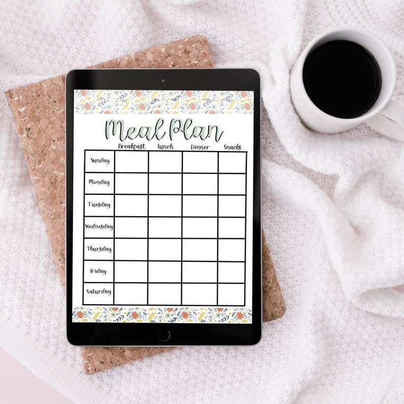 Digital Weekly Grocery List & Meal Planner available for - Etsy