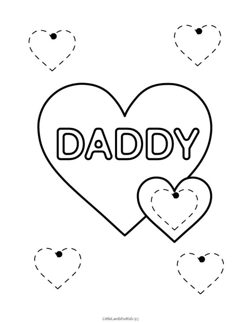 Father's Day Coloring Sheets With Activities for Print Letter Tracing ...