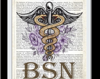 Personalized Bachelor of Science in Nursing Gift, BSN Gift Idea ...