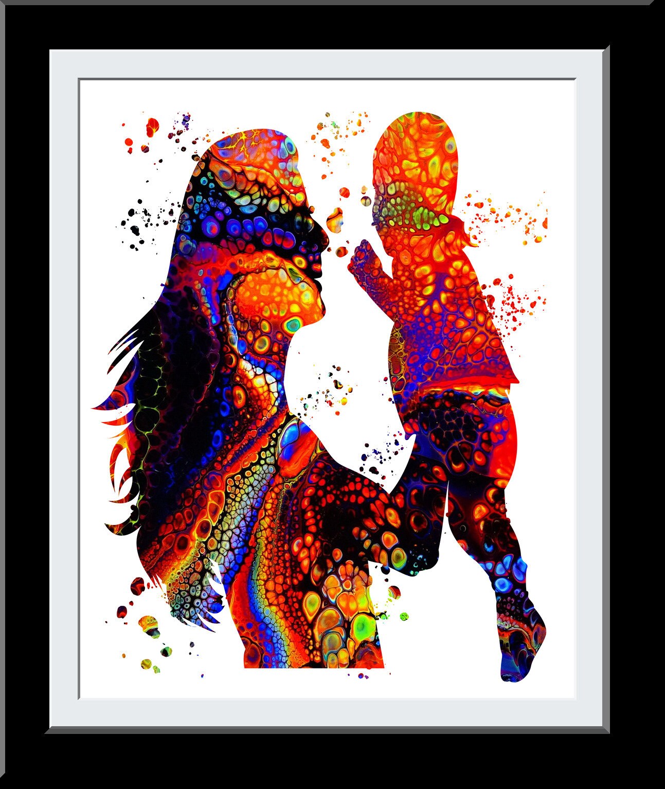 Mother And Baby Art Watercolor Print Mothers Day Parent Love | Etsy