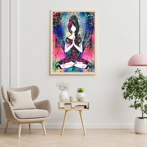 Yoga Studio Wall Hanging Decor Meditation Poster Wall Art Yogini ...
