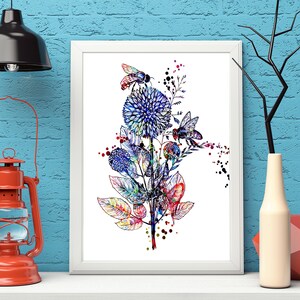 Honey Bees Wall Art Boho Art Zen Meditation Room Decor New Age Yoga ...