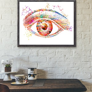 Abstract Medical Art Work Medical Art Prints Gift, Eye Anatomy Art ...