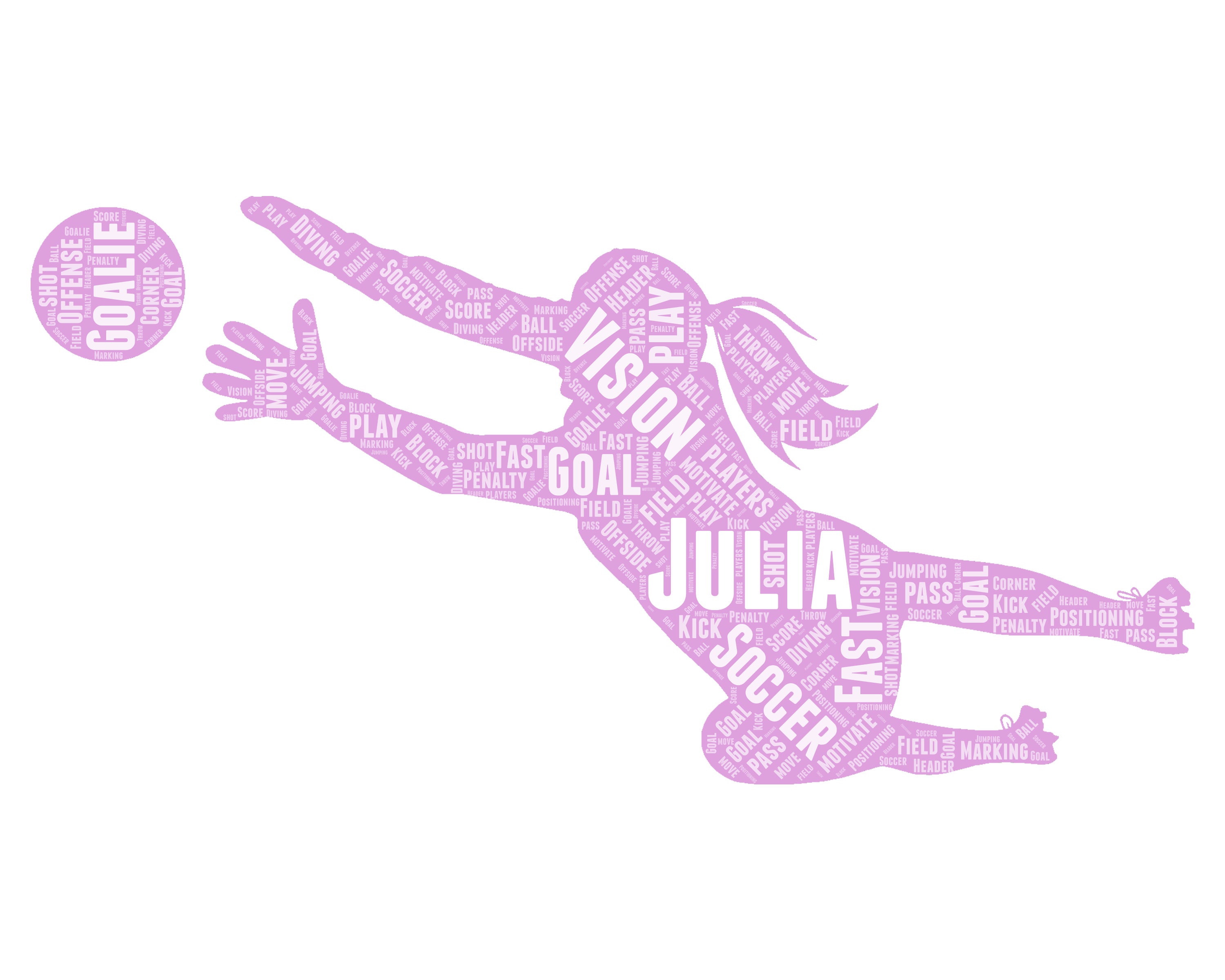 Soccer Goalie Female Goal Keeper Gifts Soccer Player Word Art | Etsy