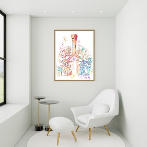 Pulmonary Art Lungs Art Print Body Anatomy Art, Medical Art Work ...