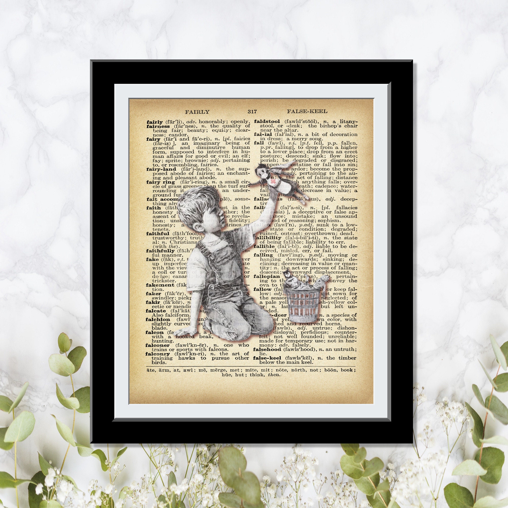 Vintage Dictionary Art Prints – Etsy - Word Art Prints