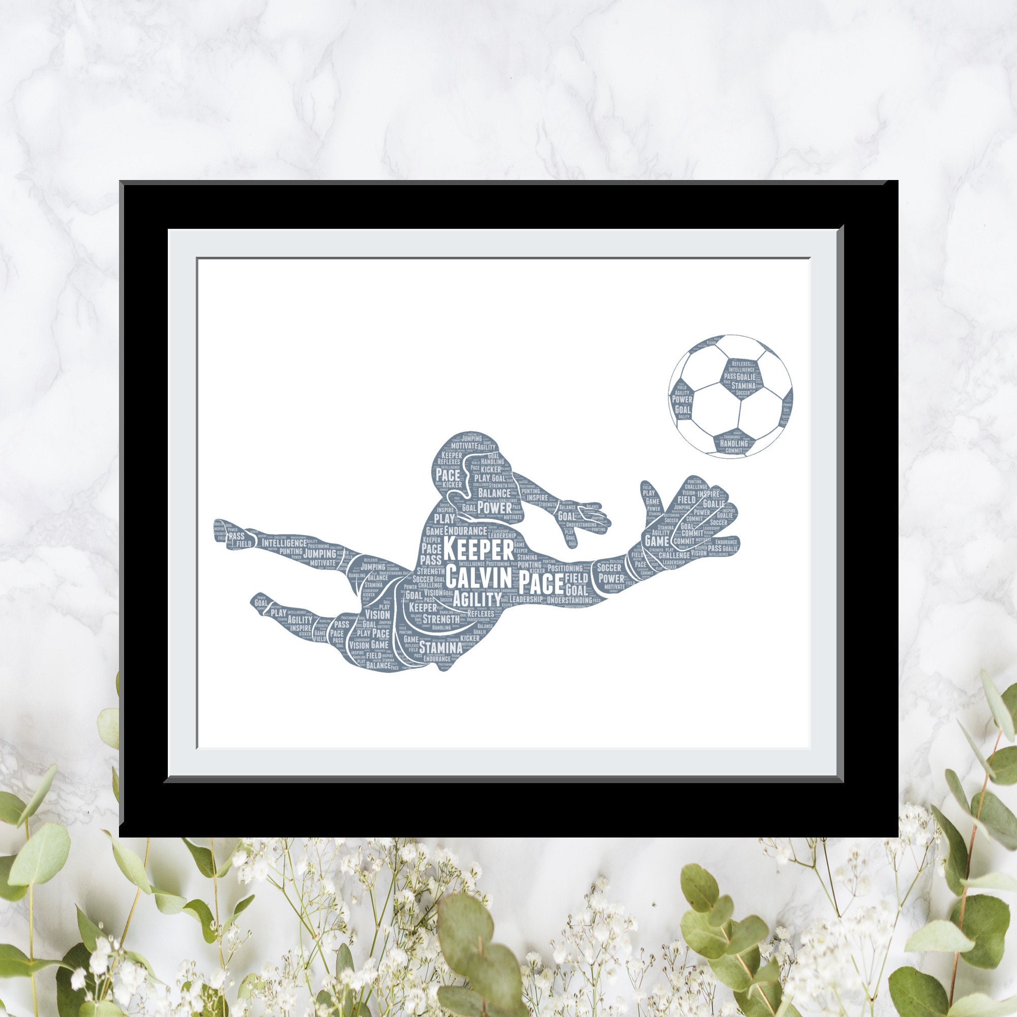 Soccer Goalie Gifts Soccer Player Word Art Gift Football Gift | Etsy