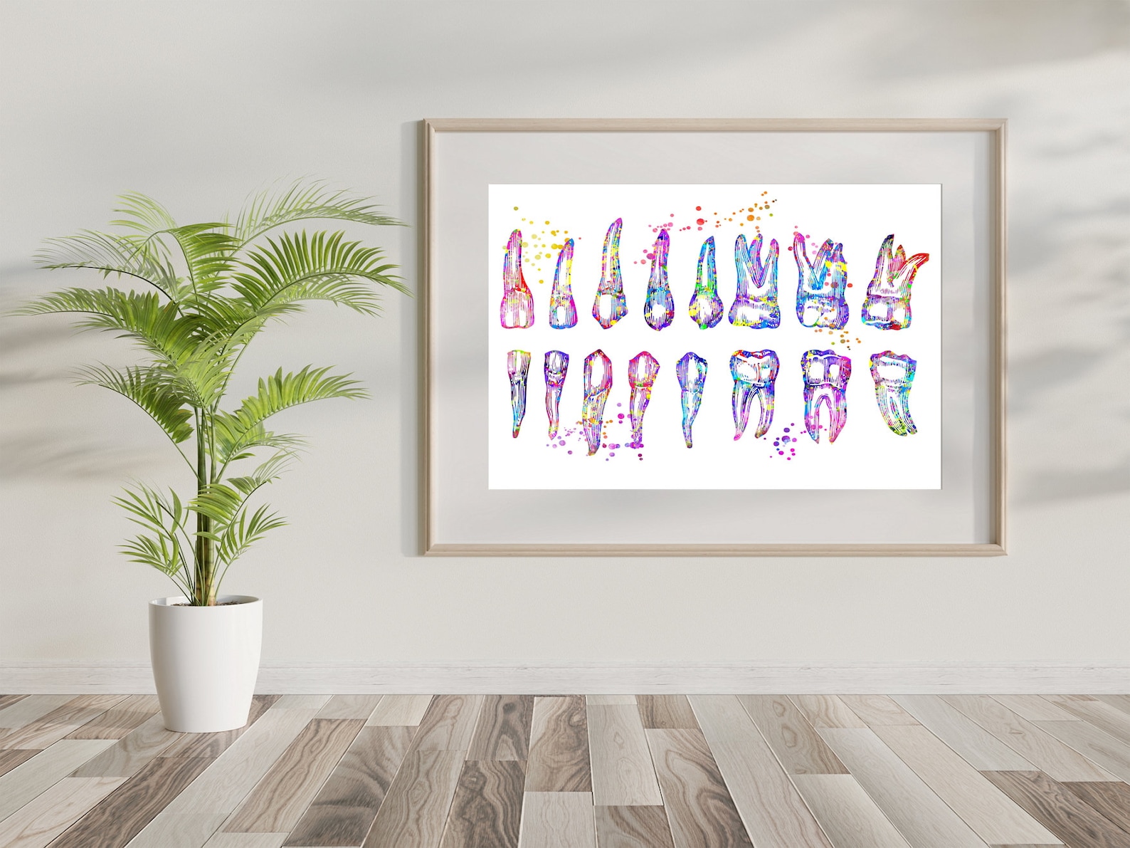 Teeth Art Print Dental Art Tooth Art Mouth Medical Art Work | Etsy