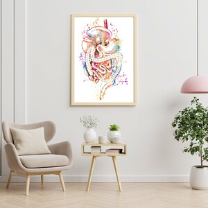 Body Art Prints Skeleton Art, Intestine Art Print, Medical Art Work ...