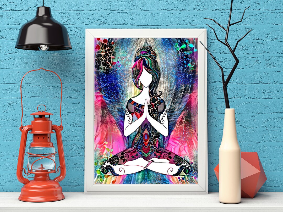 Yoga Studio Wall Hanging Decor Meditation Poster Wall Art Yogini ...