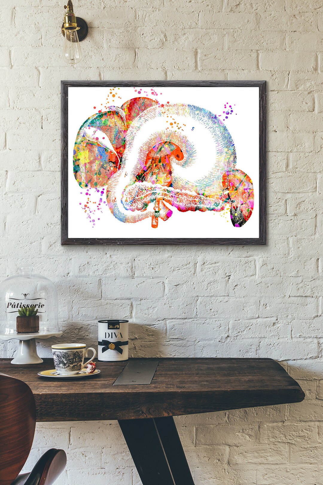 Pancreas Art Print, Hand Art, Arms Skeleton Art, Medical Art Work ...