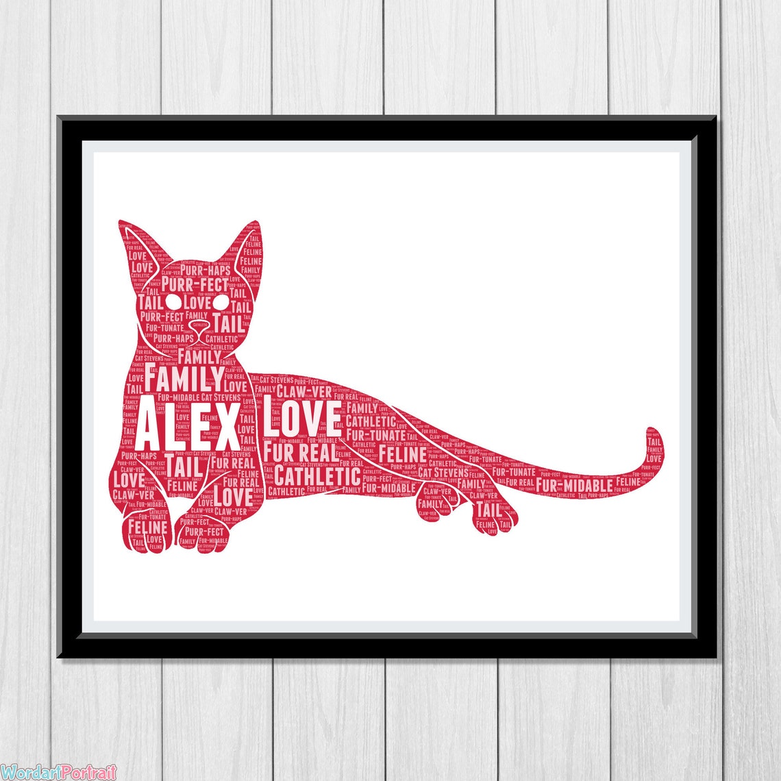 Personalized Cat Owner Lovers Gifts / Cat Word Art Wall Room - Etsy