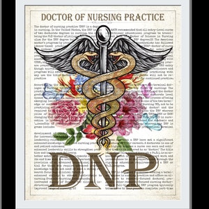 DNP Graduation Gift Nurse Graduation Medical Print Nursing Decor Dnp ...