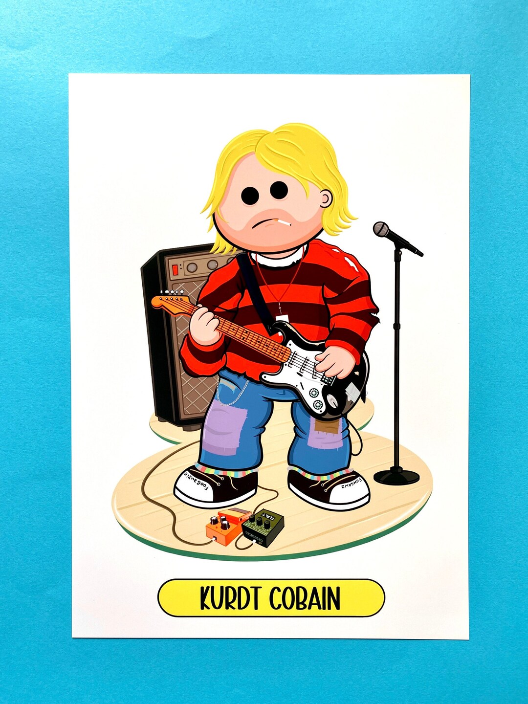 Kurt Cobain A4 Art Print - Etsy
