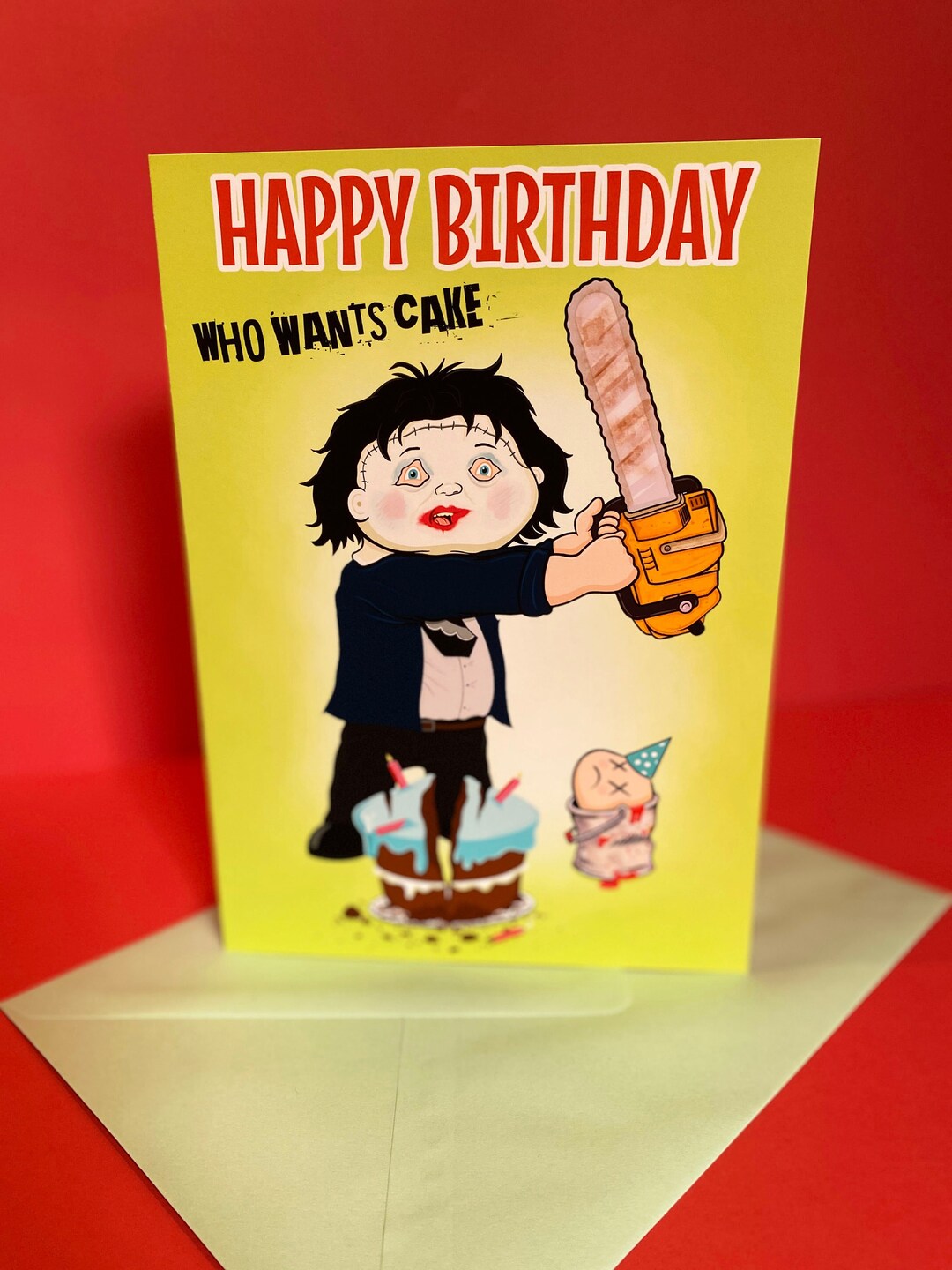 Birthday Card - Leatherface - Etsy UK