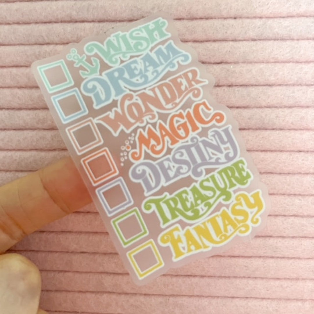 Disney Cruise Ship Checklist Sticker Transparent Pastel Disney Ships ...
