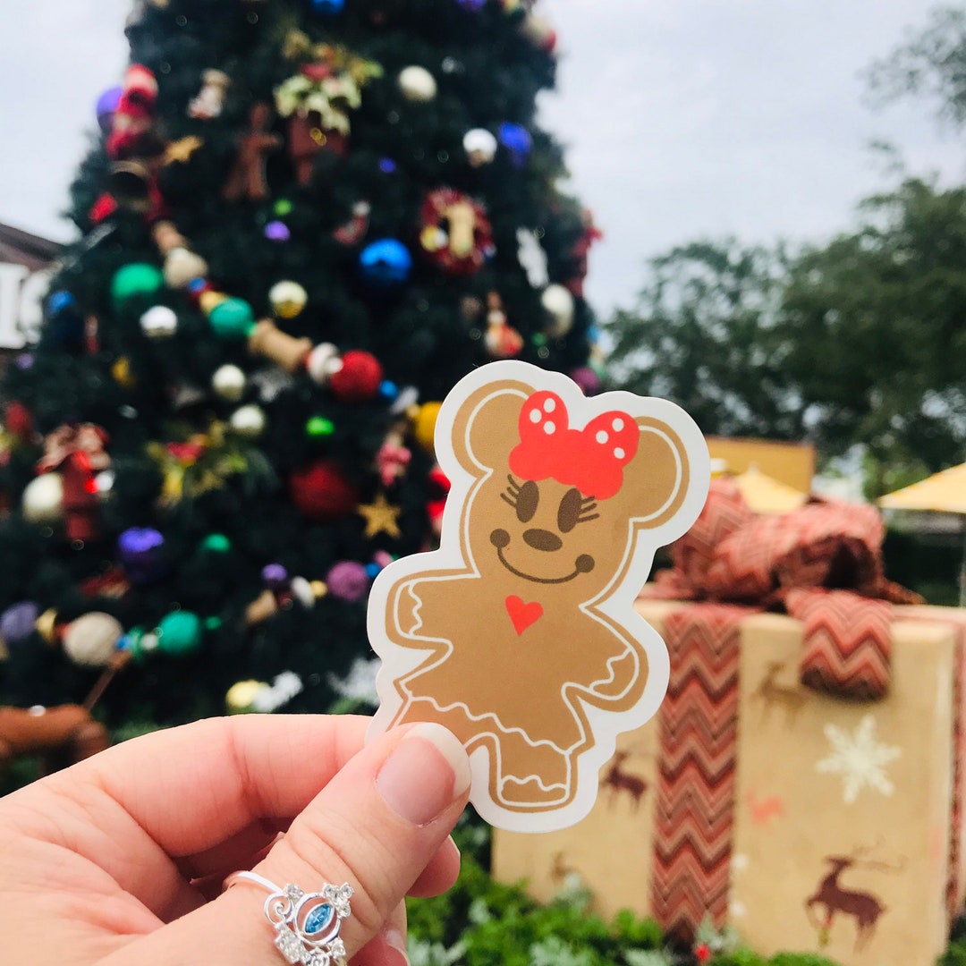 Minnie Mouse Gingerbread Christmas Sticker: Holiday Stocking Stuffer - Etsy
