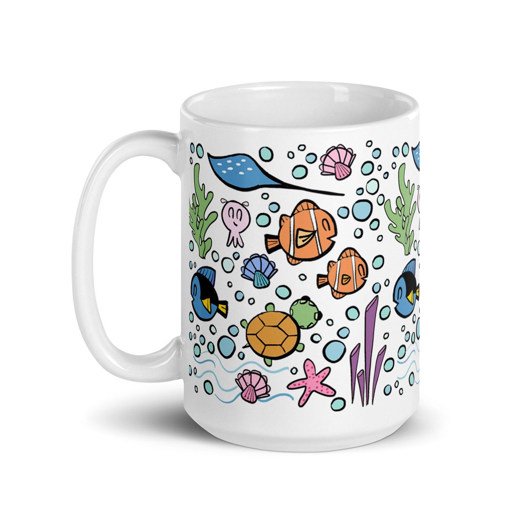 Finding Nemo Mug Disney Mug Just Keep Swimming Ocean Disney Gift Mug - Etsy