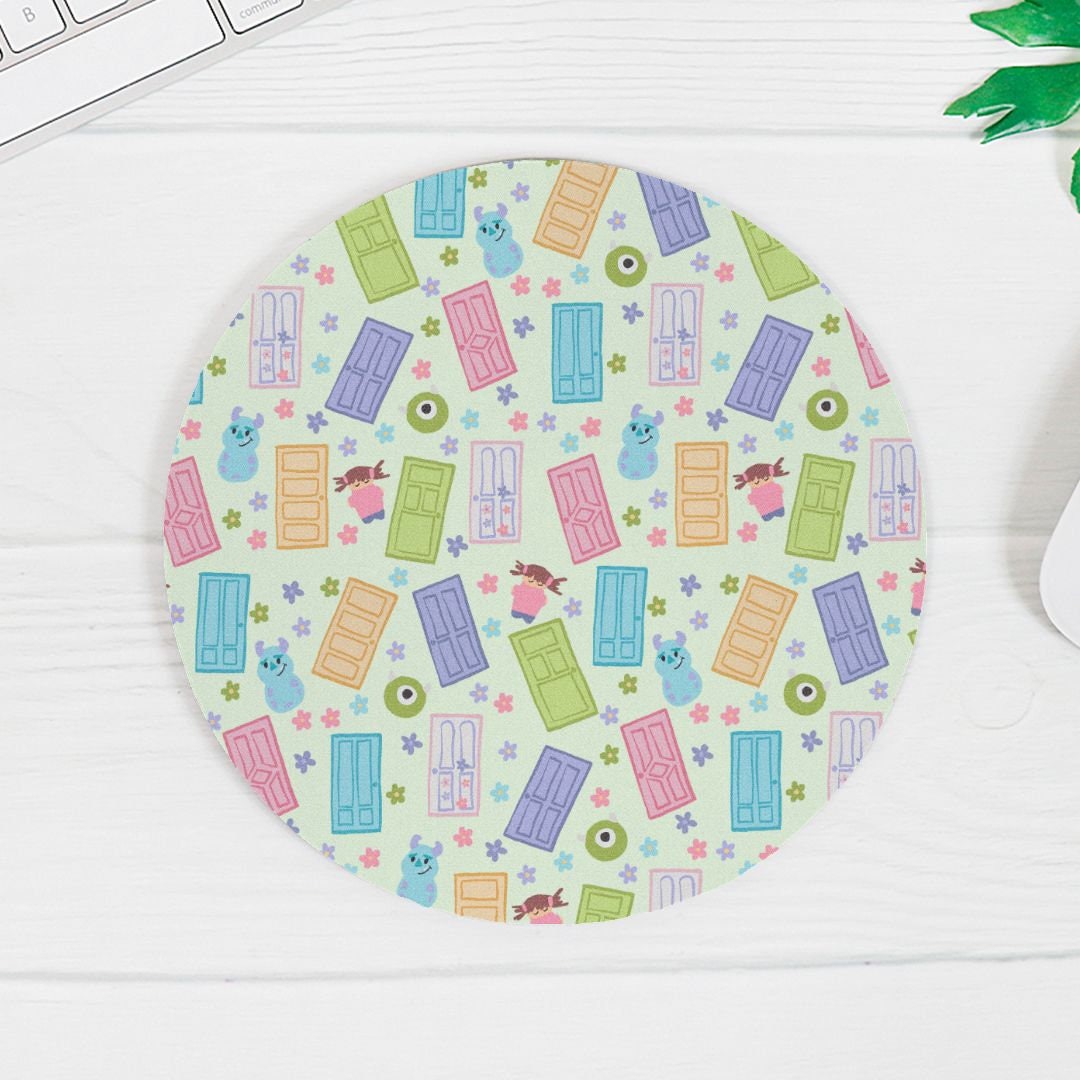 Monsters Inc Mouse Pad Colored Doors Disney Home Decor Monsters ...