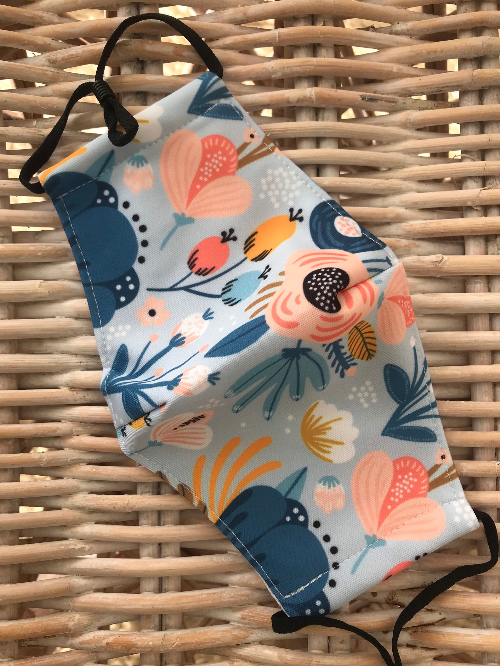 Floral Blue Spring Face Mask Disney Flower and Garden Festival - Etsy