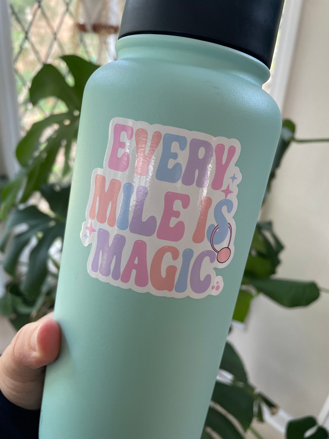 Rundisney Sticker Every Mile is Magic Pastels Disney Water Bottle ...