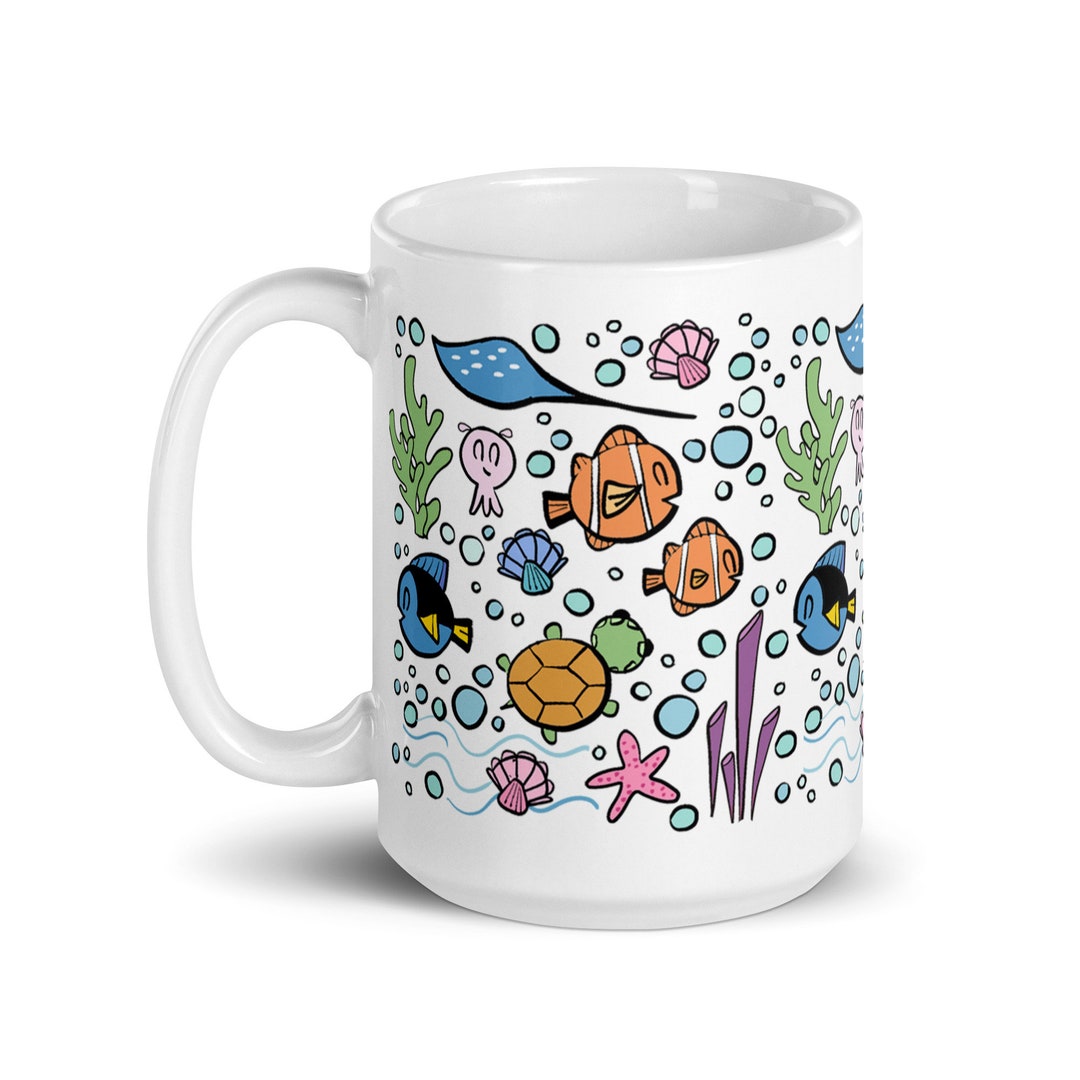 Finding Nemo Mug Disney Mug Just Keep Swimming Ocean Disney - Etsy