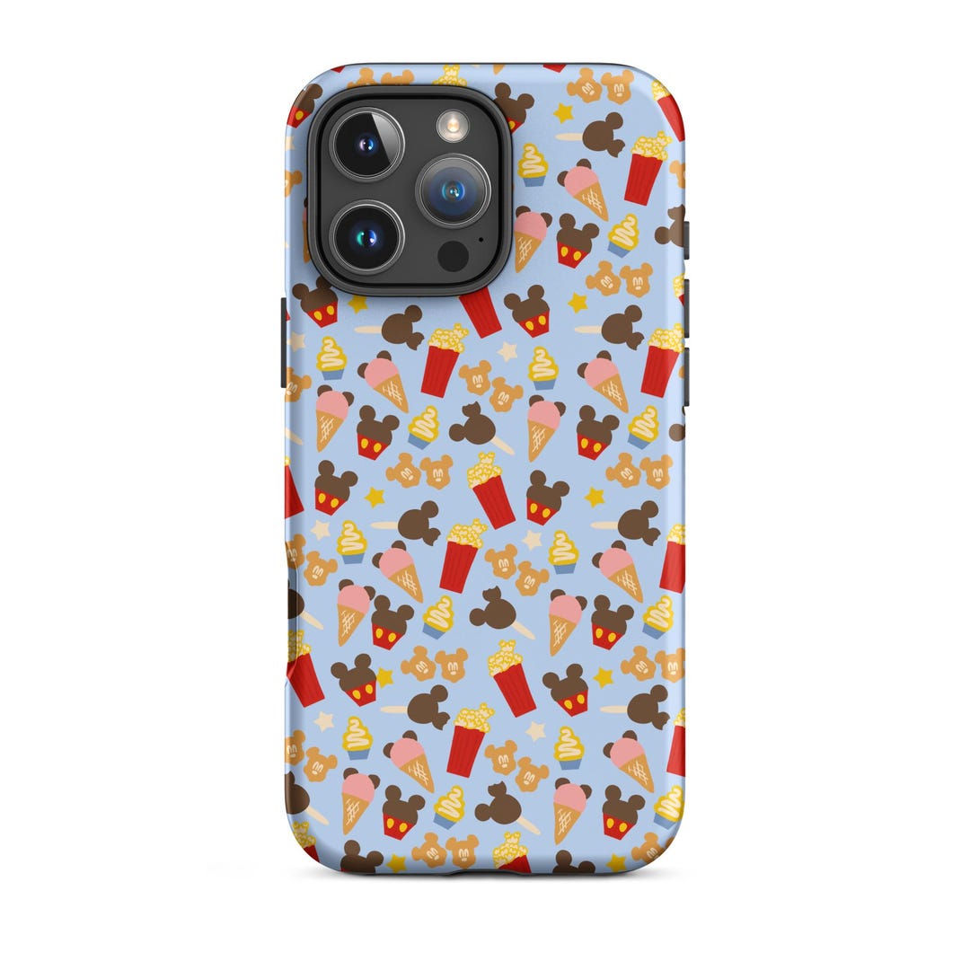 Disney Snacks Blue iPhone Case Theme Park Snacks Magic Kingdom Tough ...